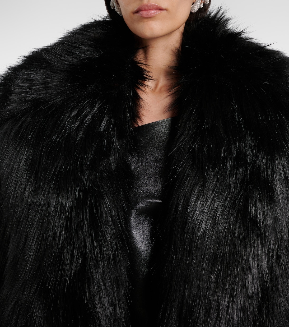 Faux fur cape in black - Givenchy | Mytheresa
