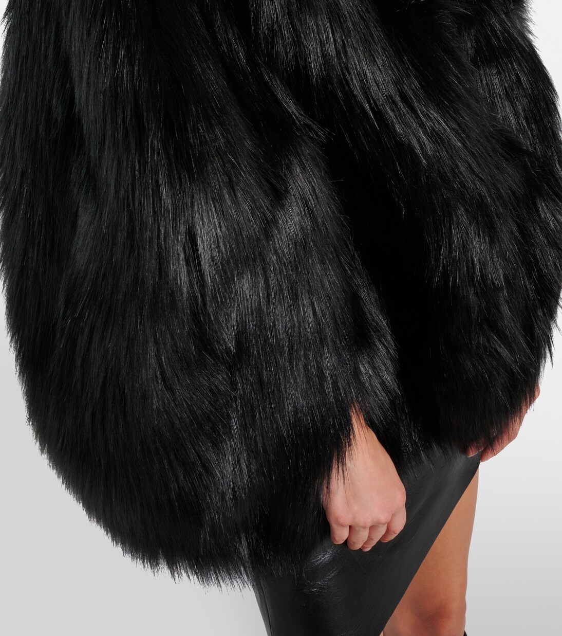 Faux fur cape in black - Givenchy | Mytheresa