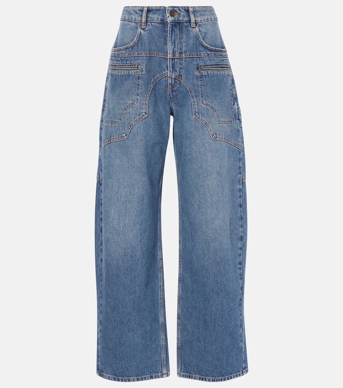 Jeans anchos en azul - Isabel Marant | Mytheresa