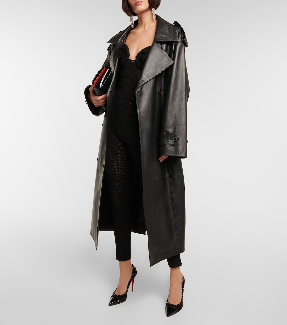 블랙 Duvette Spikes 100 스웨이드 펌프스 - Christian Louboutin | Mytheresa