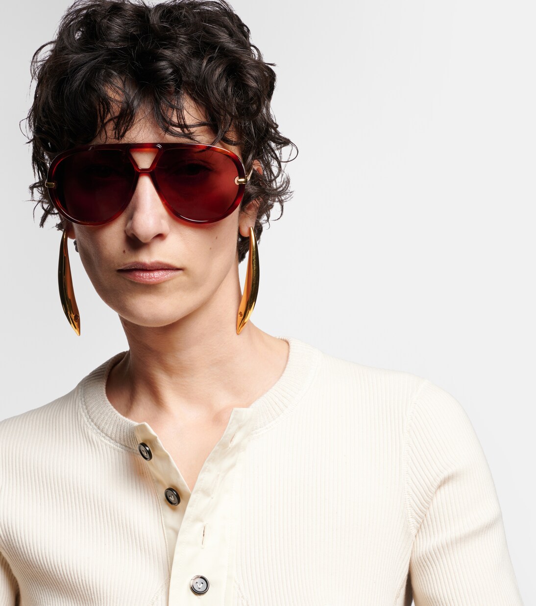 Drop Aviator Sunglasses In Brown Bottega Veneta Mytheresa