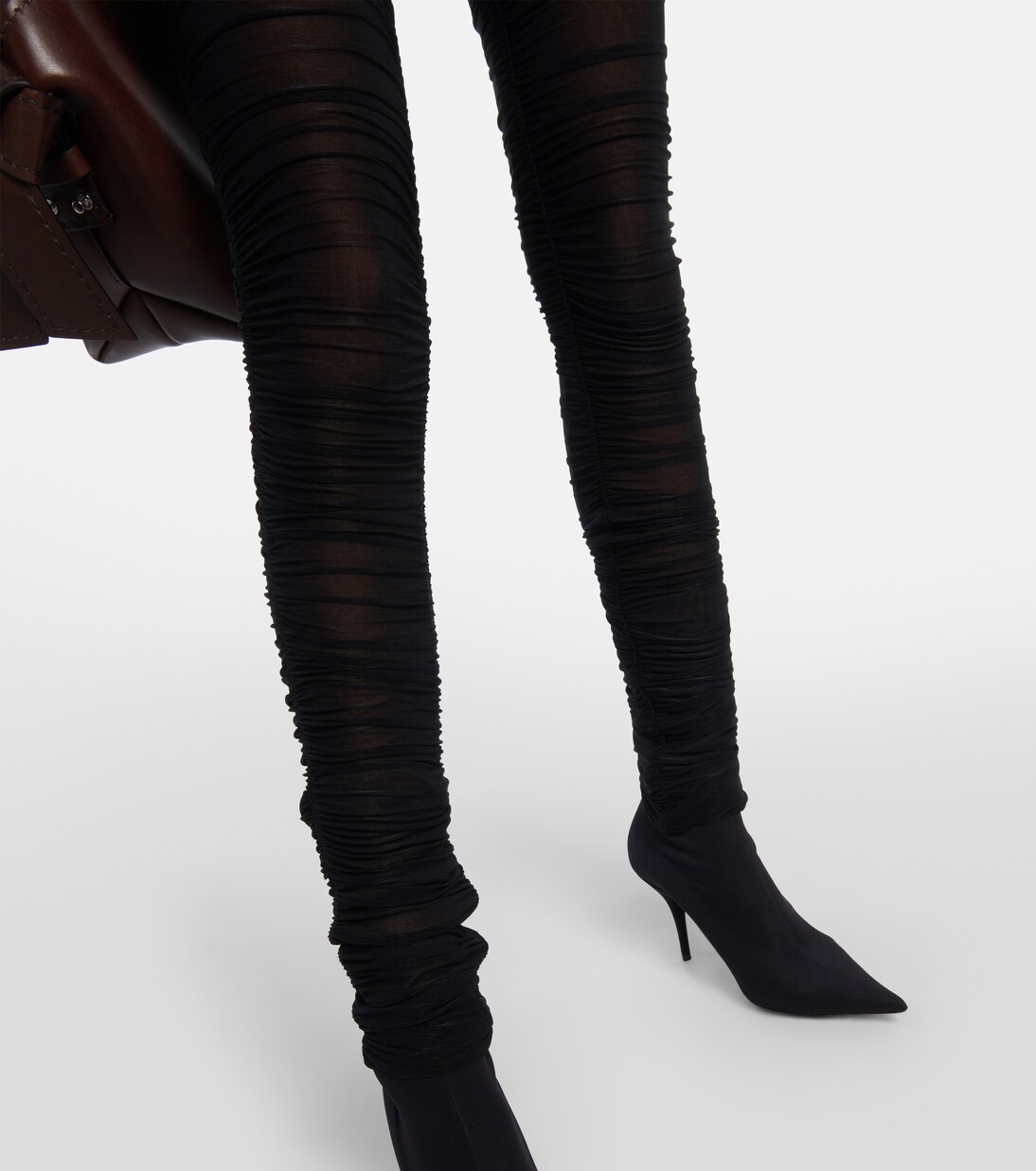 Ocilia gathered mesh slim pants in black - KNWLS | Mytheresa
