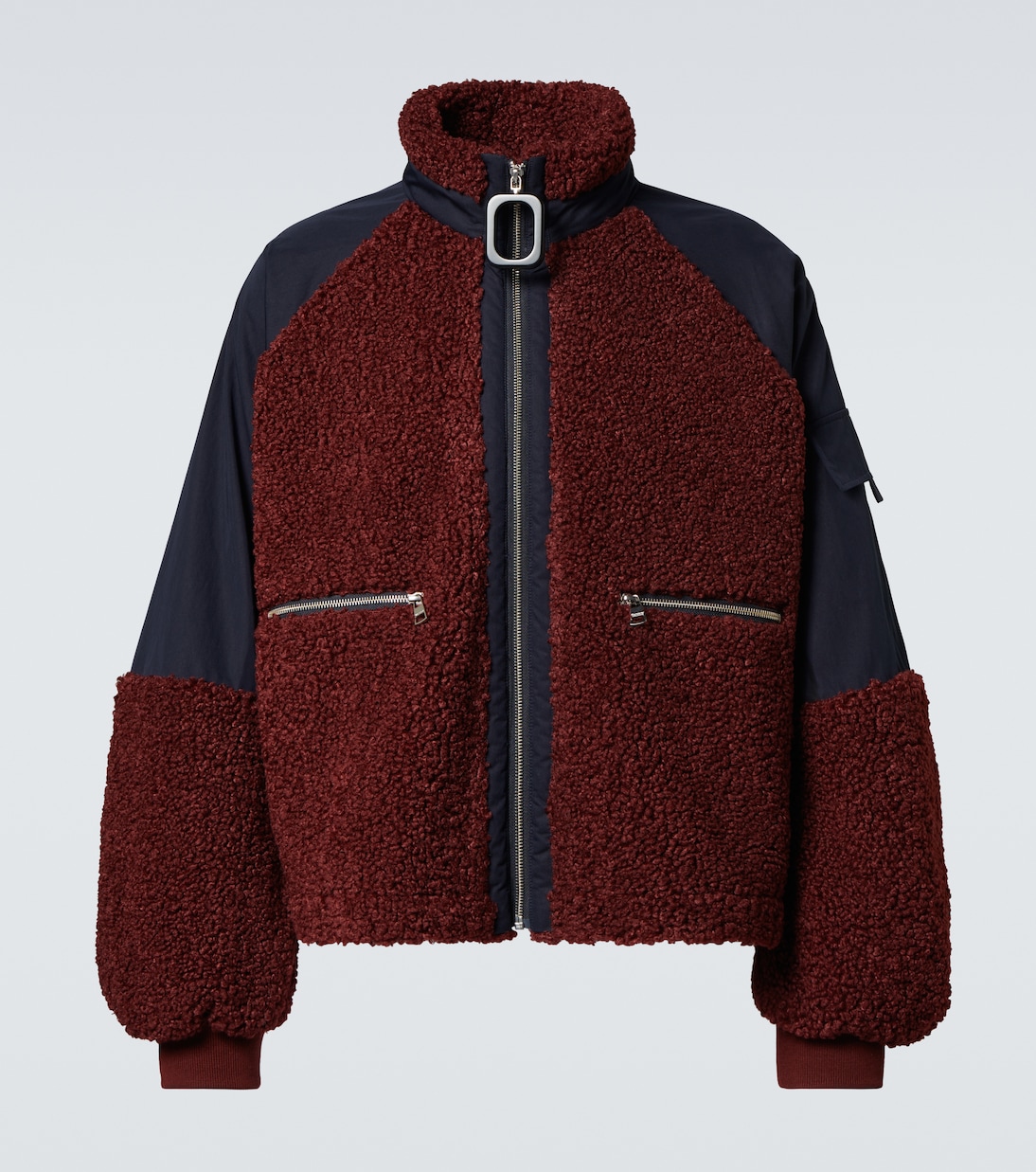 Colorblocked fleece jacket in red - JW Anderson | Mytheresa