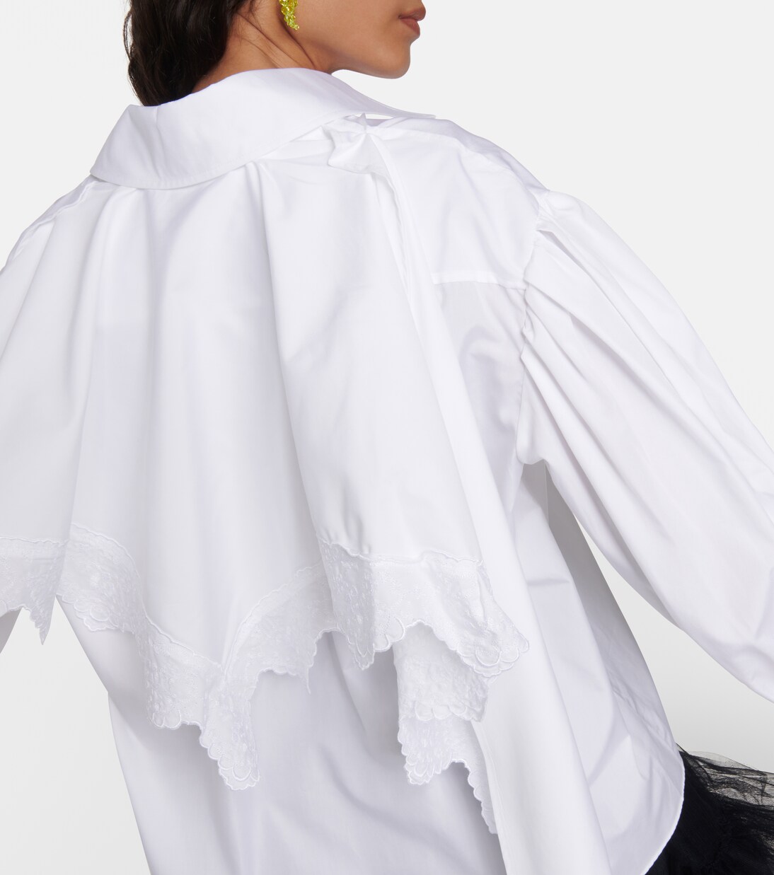 Embroidered cotton shirt in white - Simone Rocha | Mytheresa