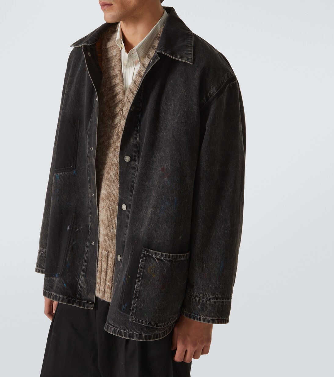 Distressed denim jacket in black - Maison Margiela | Mytheresa