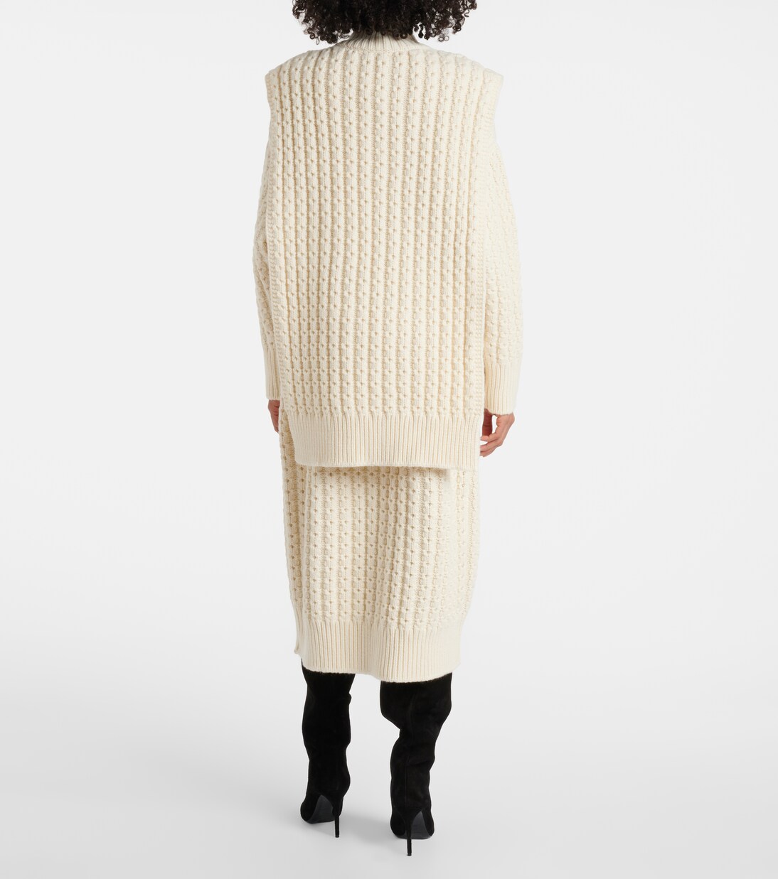Wool sweater vest in white - Alaia | Mytheresa