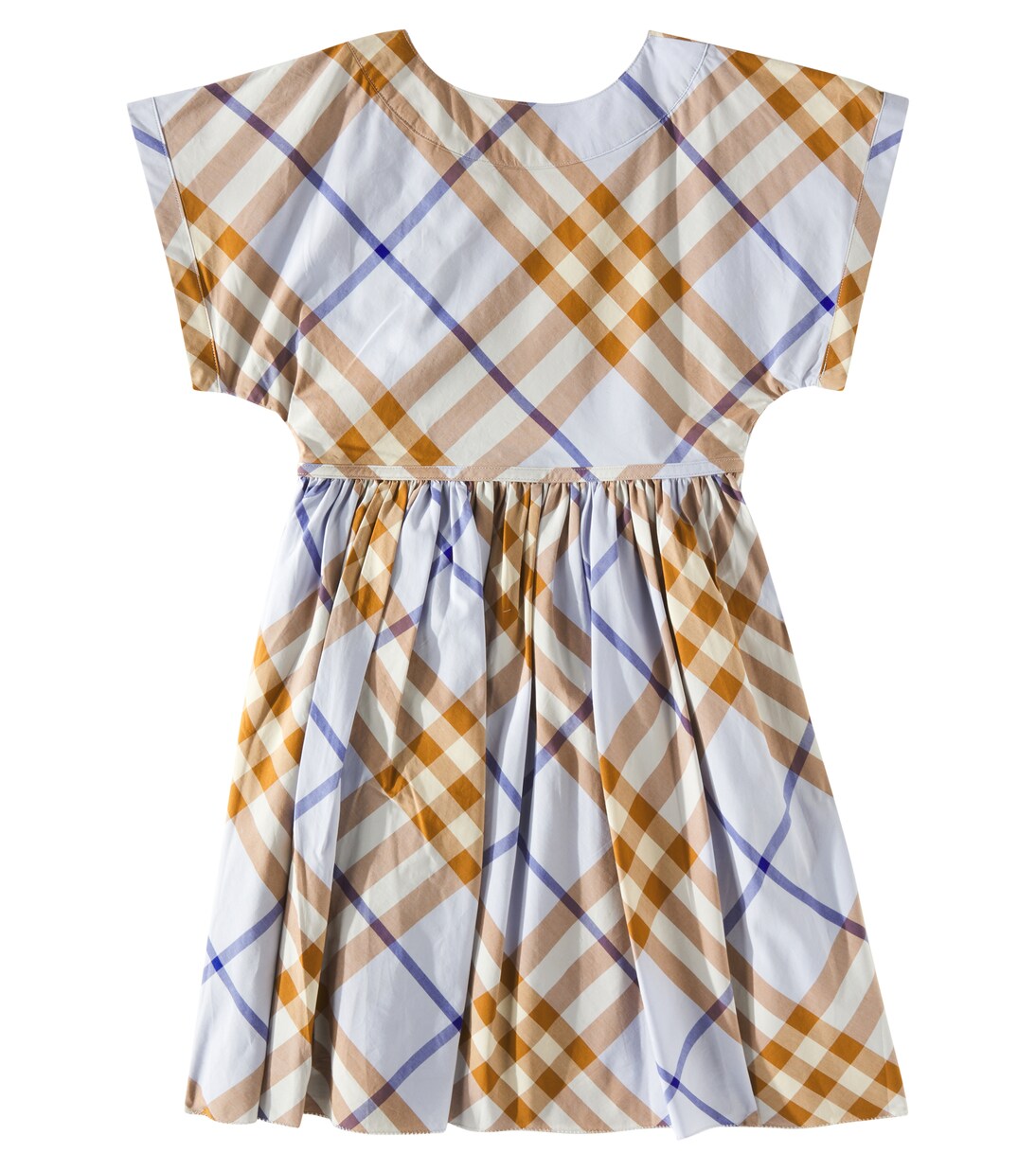 Burberry Check cotton dress in blue - Burberry Kids | Mytheresa
