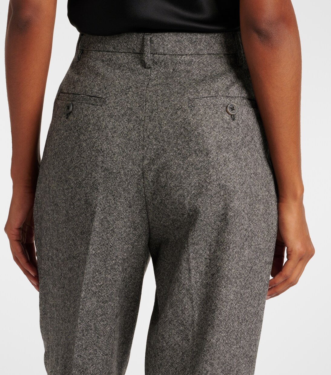 Emmett wool tweed tapered pants in black - Altuzarra | Mytheresa