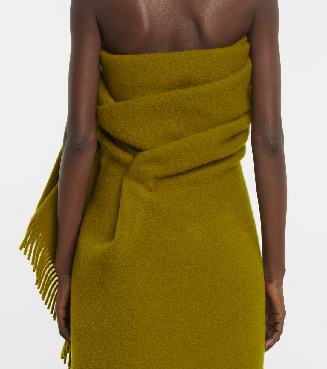 Nimah wool and mohair maxi dress in green - The Row | Mytheresa