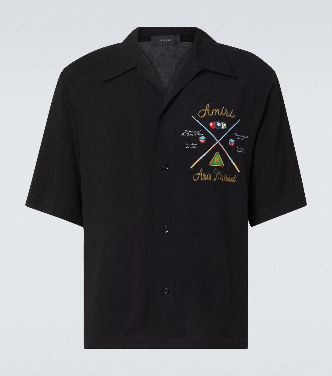 Pool Cue printed shirt in black - Amiri | Mytheresa