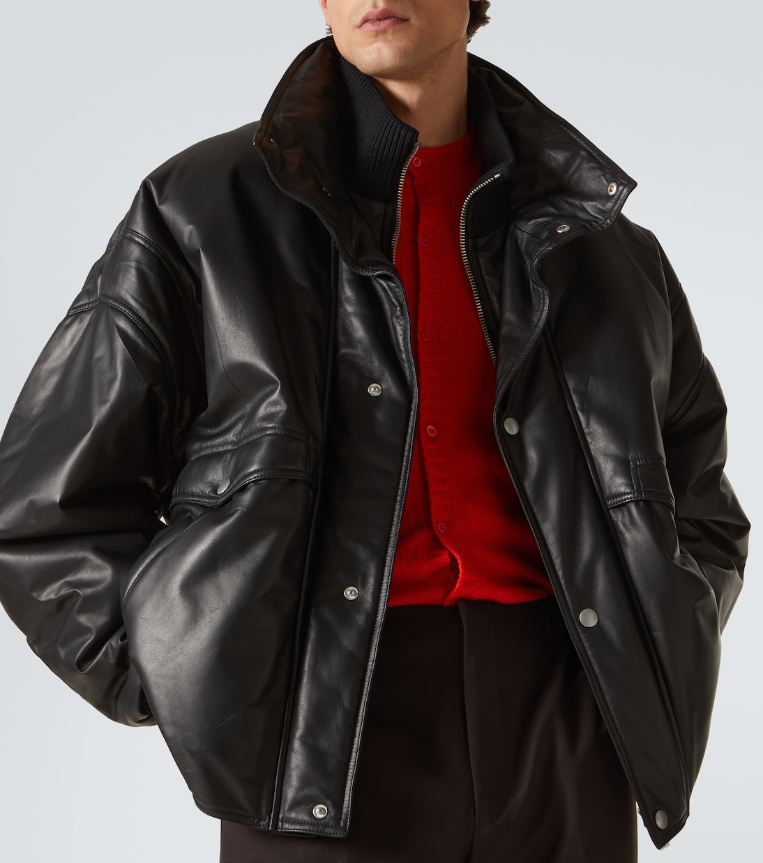 Nappa leather jacket in black - Prada | Mytheresa