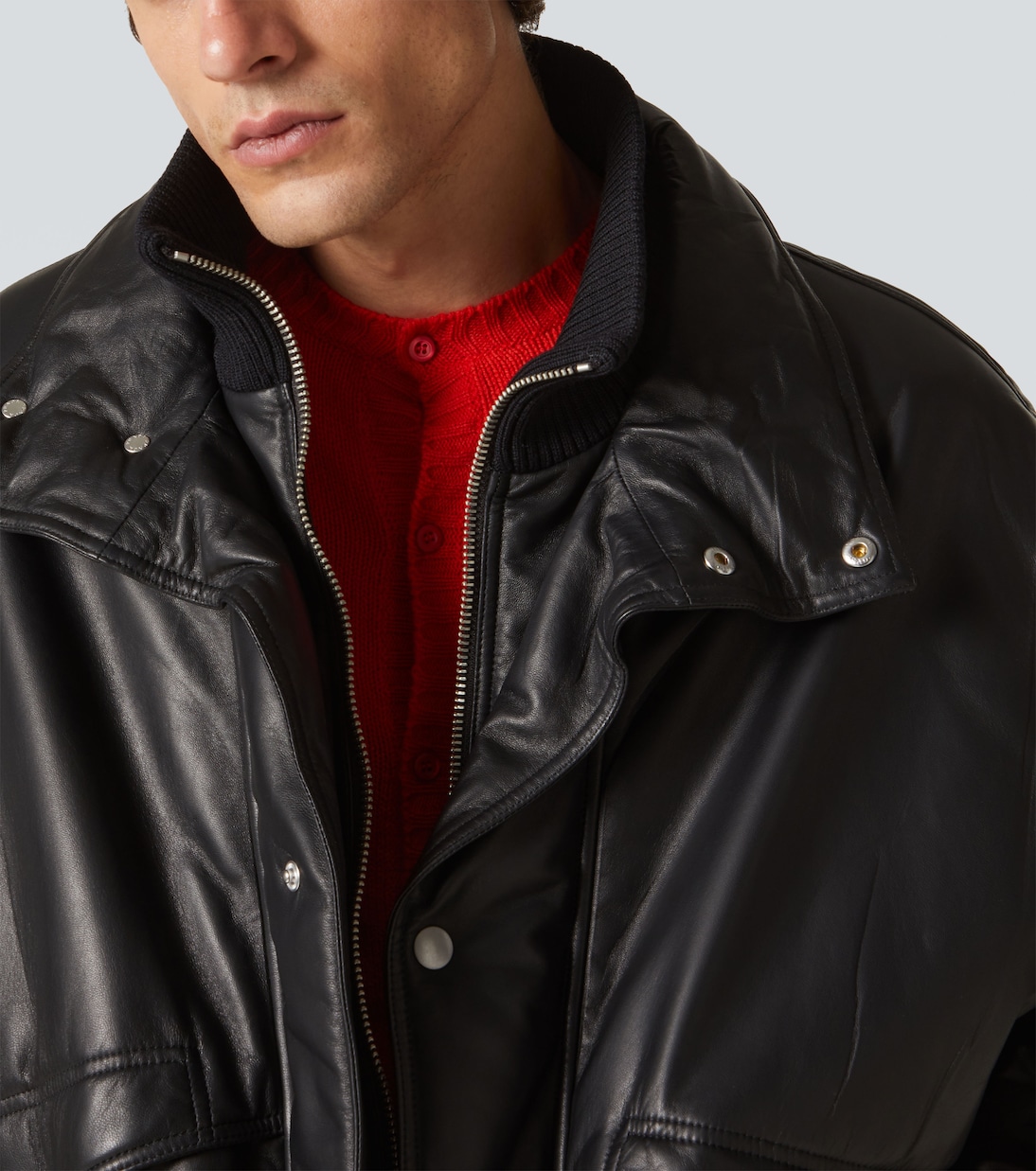 Nappa leather jacket in black - Prada | Mytheresa