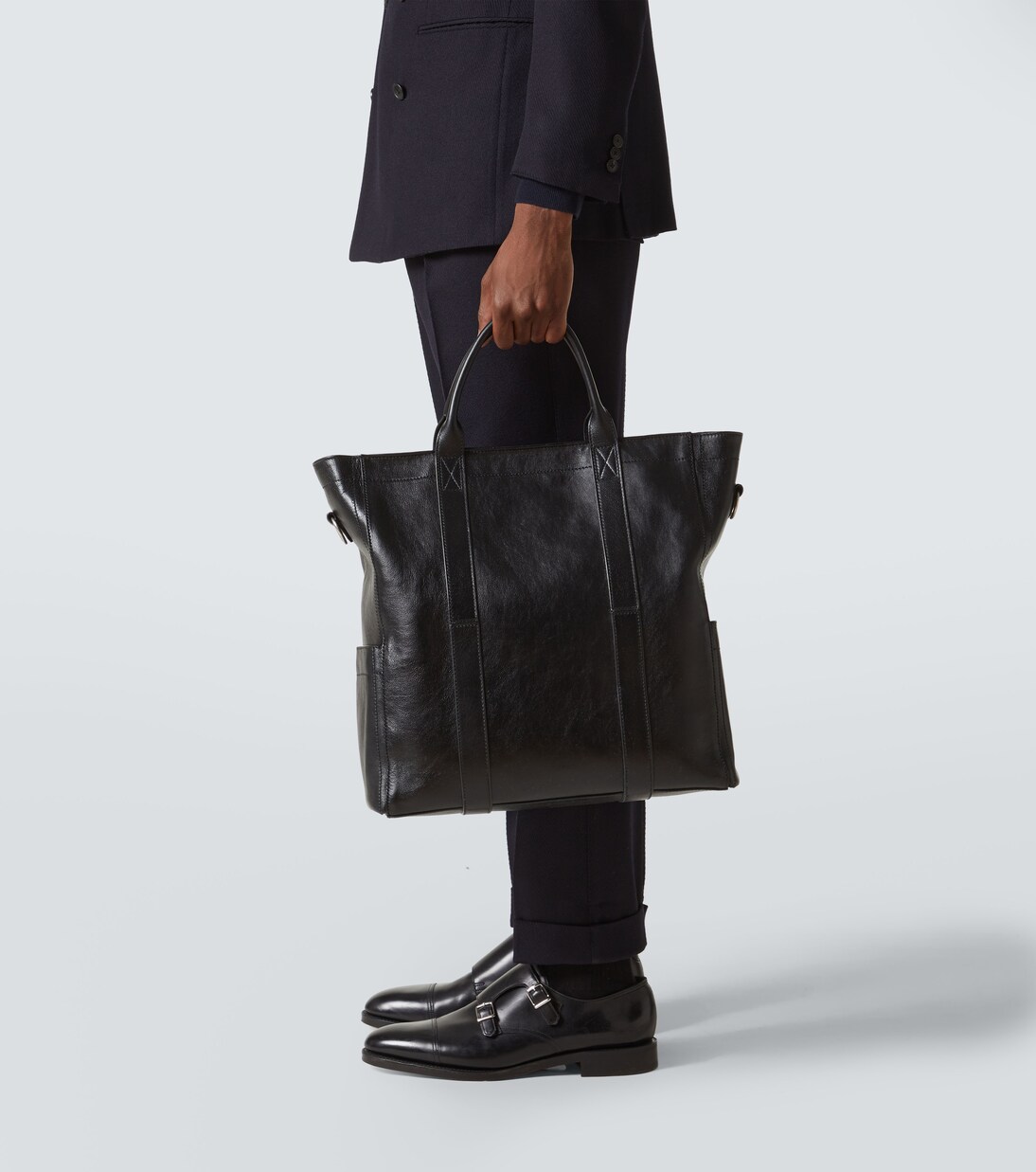 Mariner leather tote bag in black - Metier | Mytheresa