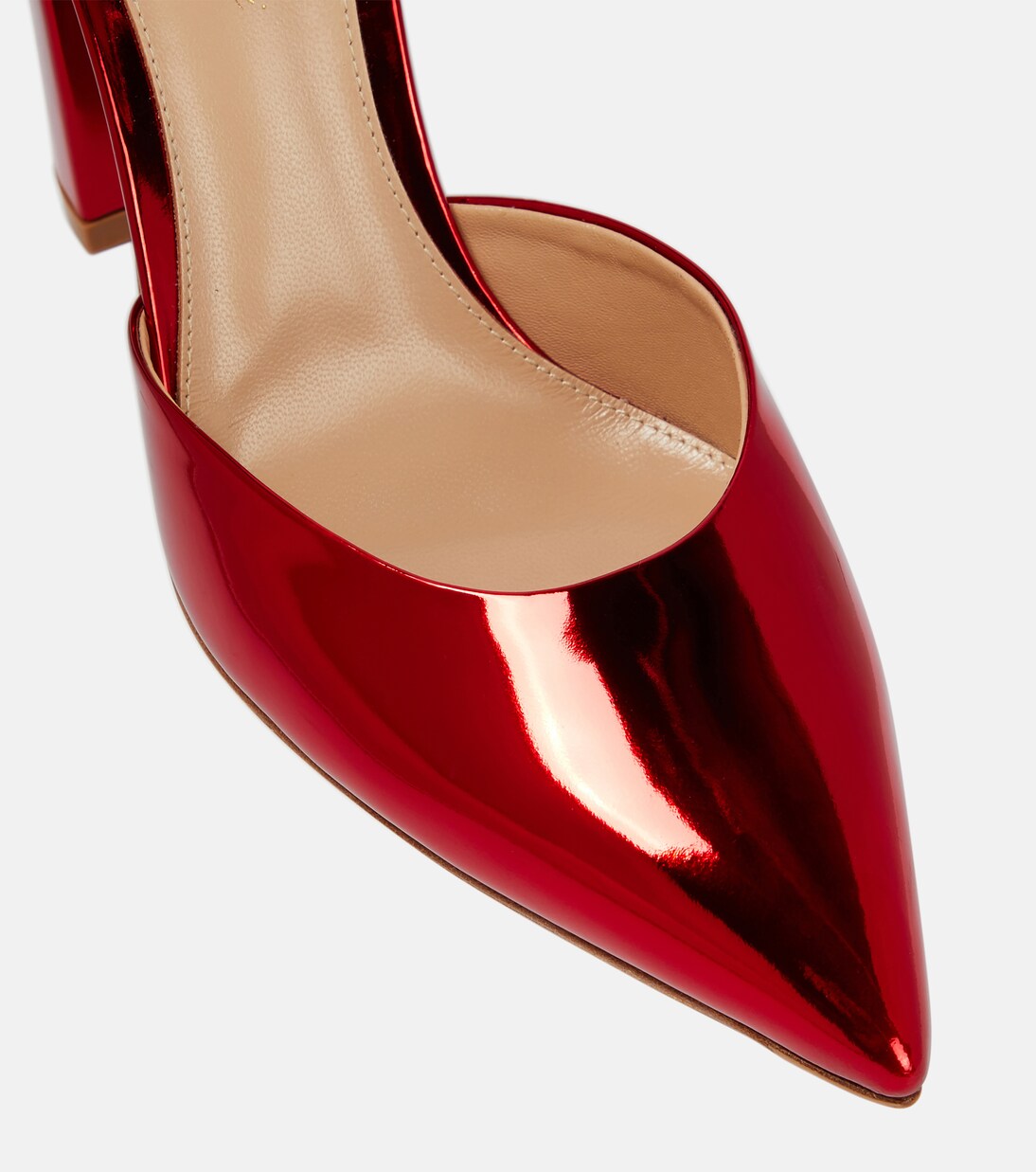 Piper 100 metallic leather pumps in red - Gianvito Rossi | Mytheresa