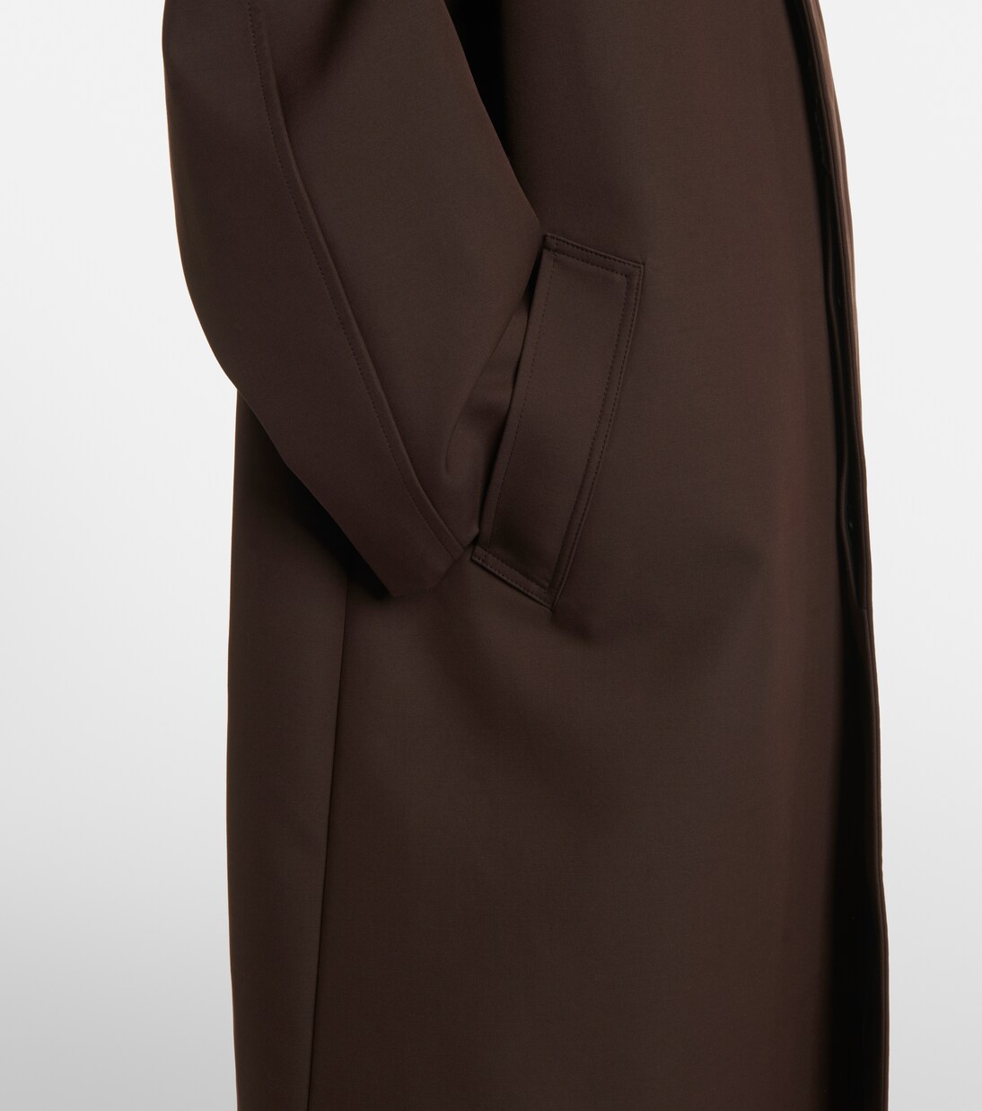 Wool and cotton-blend coat in brown - Lemaire | Mytheresa