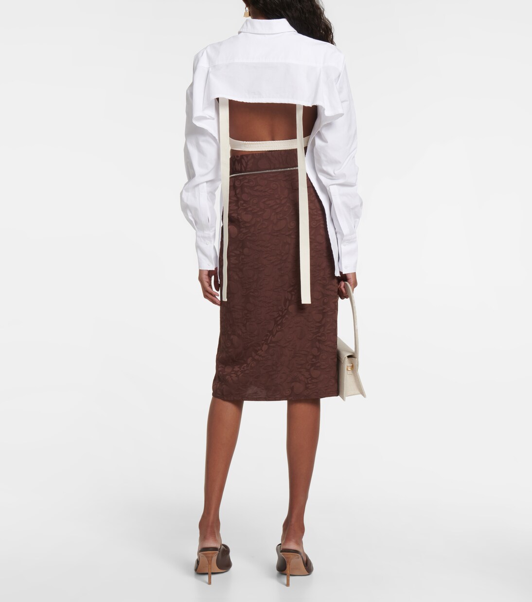 La Jupe Bodri printed wrap skirt in brown - Jacquemus | Mytheresa