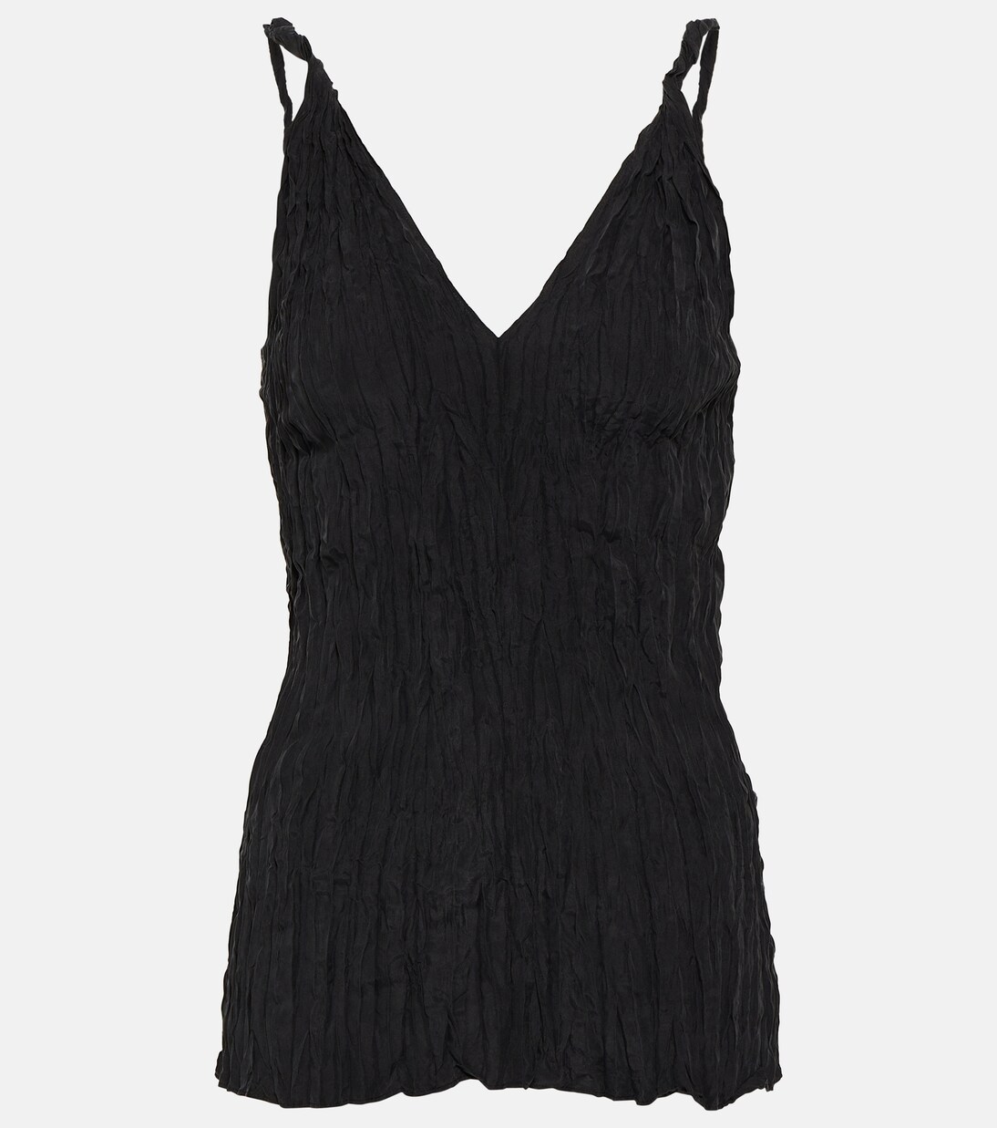Silk V Neck Top In Black Toteme Mytheresa