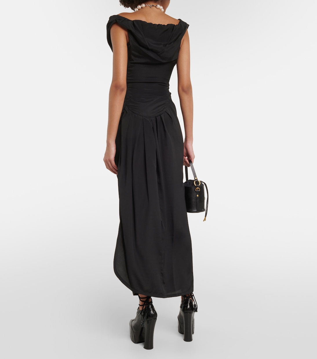 Ginnie draped midi dress in black - Vivienne Westwood | Mytheresa