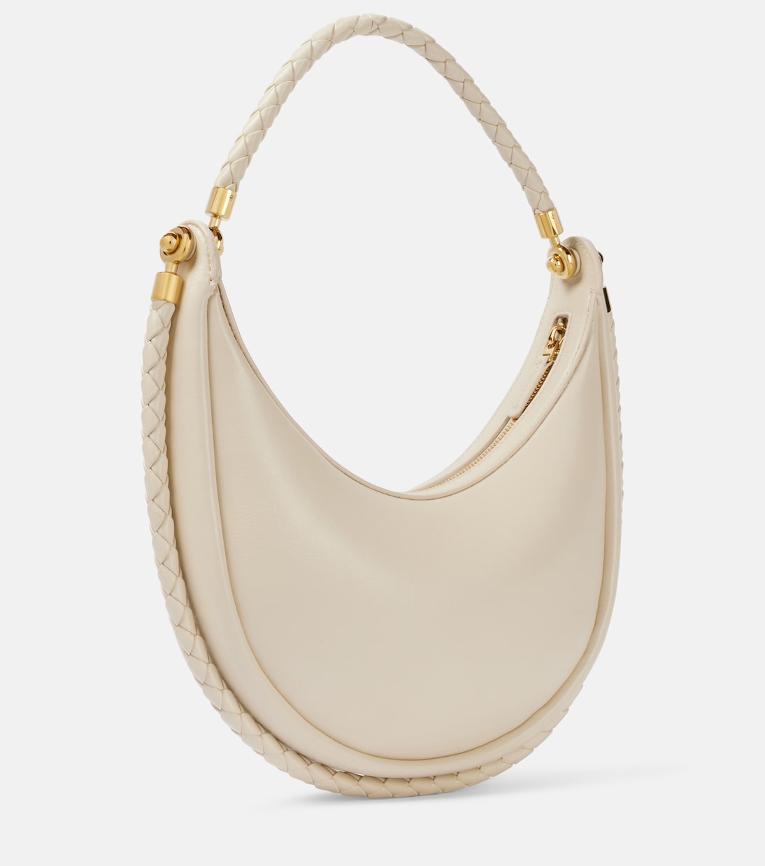 Hula Hoop leather shoulder bag in beige - Bottega Veneta | Mytheresa