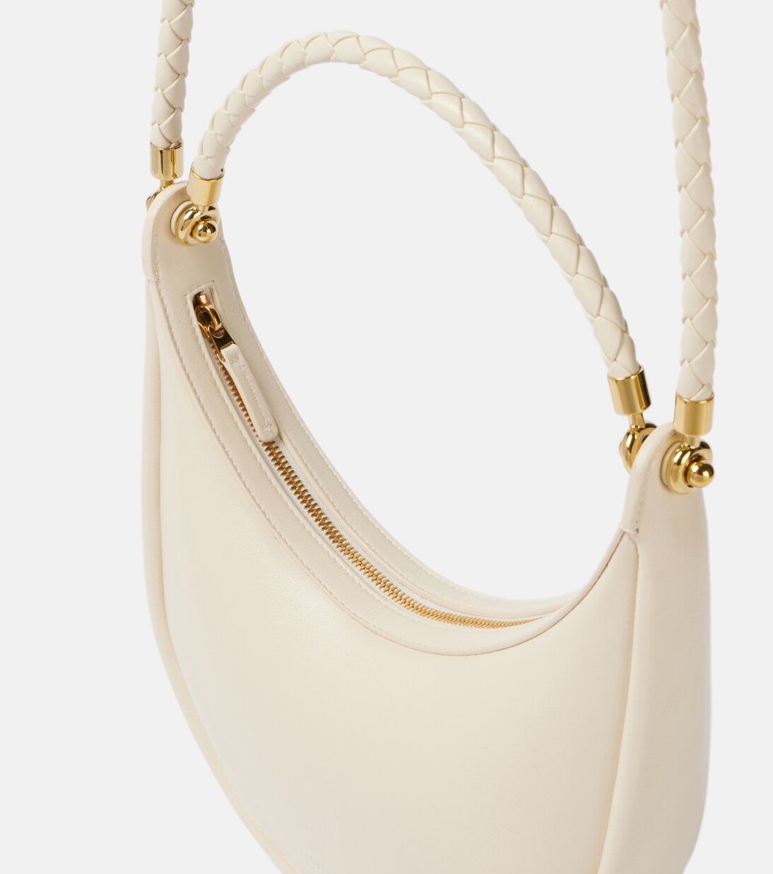 Hula Hoop leather shoulder bag in beige - Bottega Veneta | Mytheresa