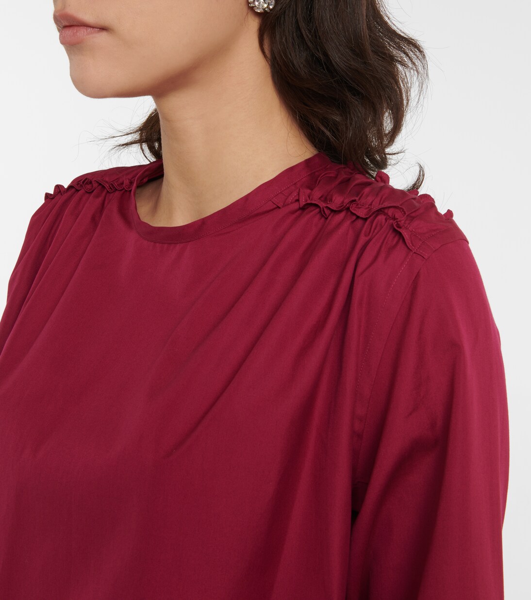 Cotton poplin top in pink - Marni | Mytheresa