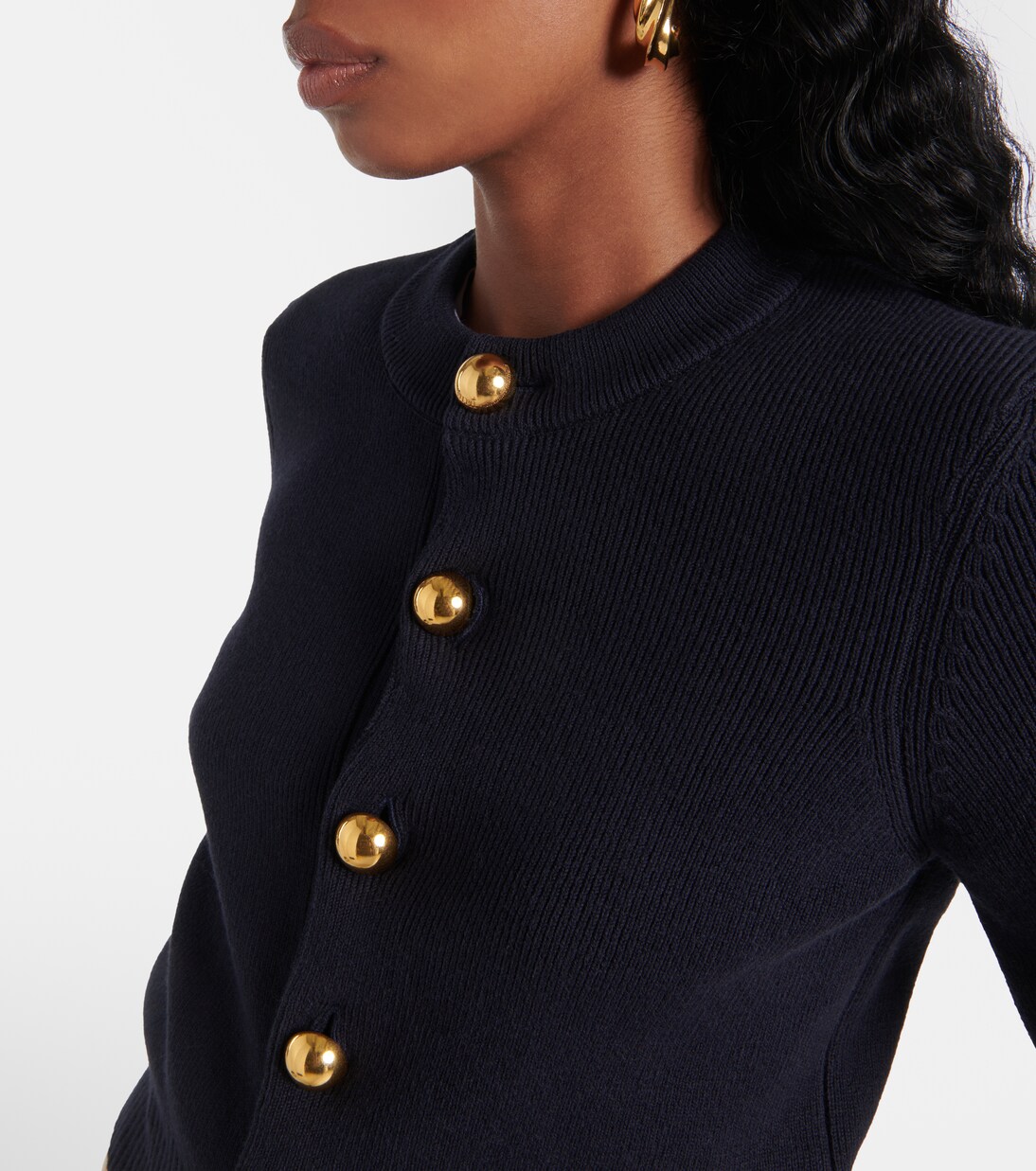 Sailor cotton and wool cardigan in blue - Ami Paris | Mytheresa