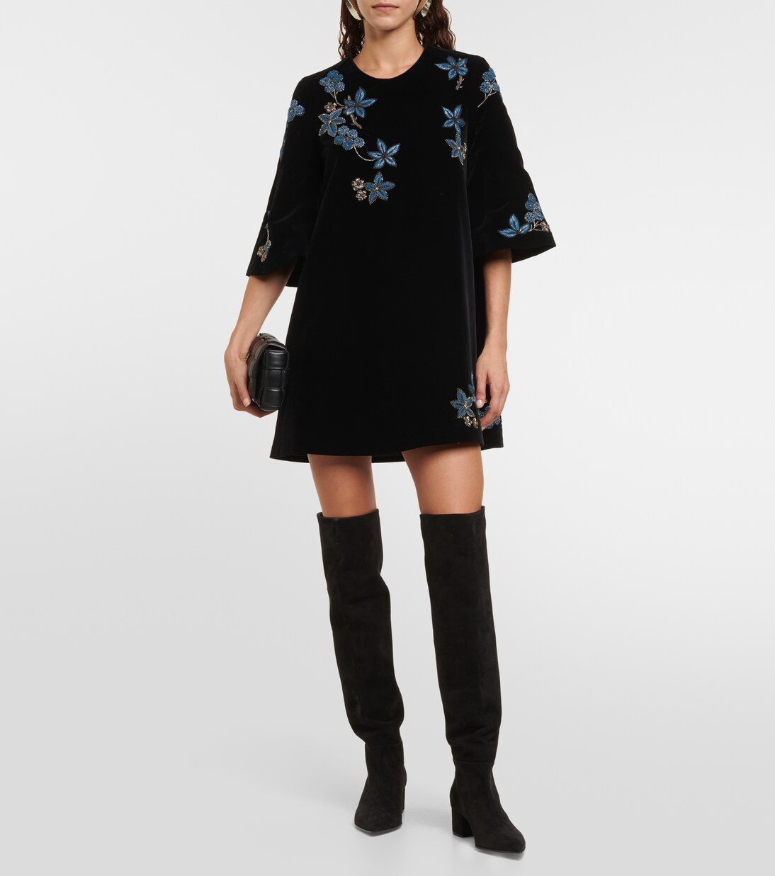 Verziertes Minikleid Zosha aus Samt in Schwarz - Dodo Bar Or | Mytheresa