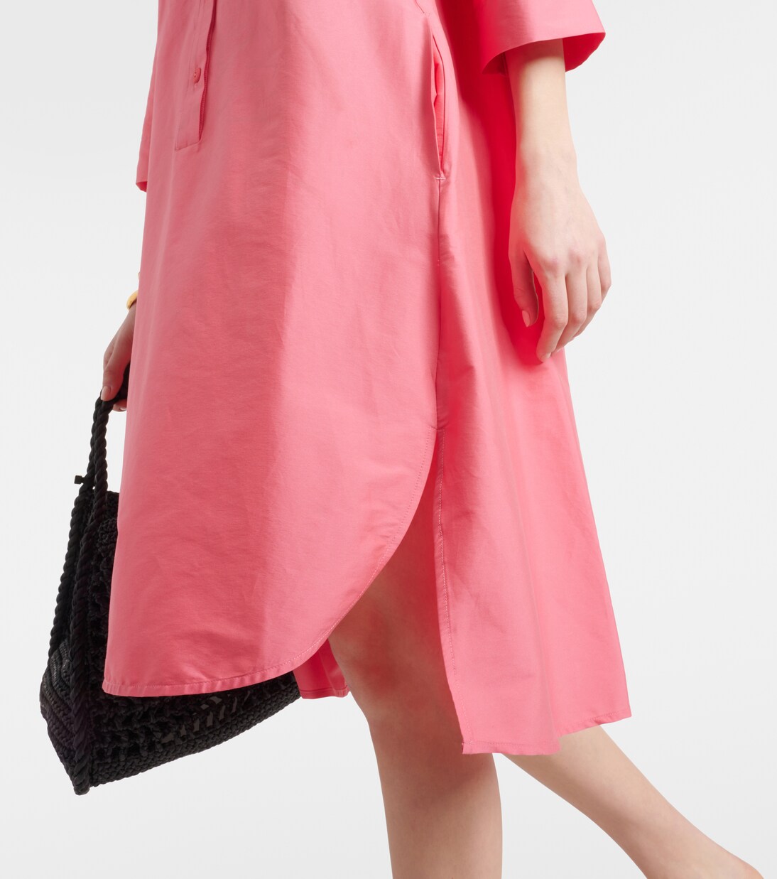 Quincy cotton-blend poplin midi dress in pink - Max Mara | Mytheresa