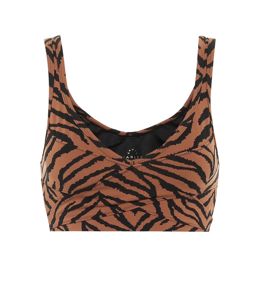 Kellam zebra-print sports bra in brown - Varley | Mytheresa