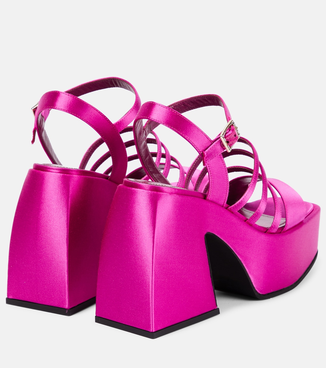 Bulla Chibi satin platform sandals in pink - Nodaleto | Mytheresa