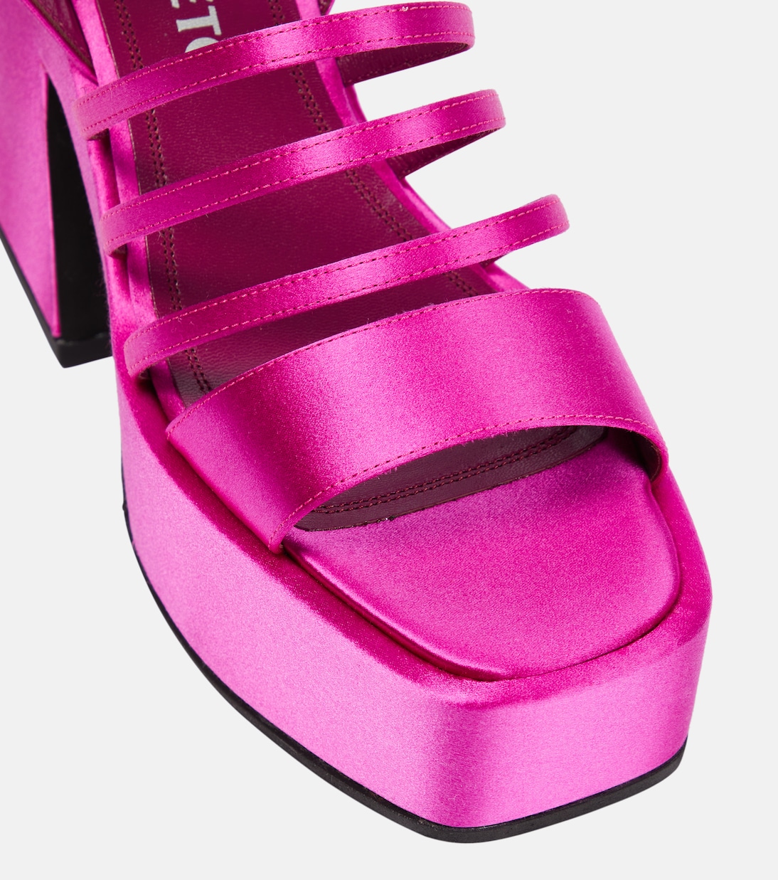 Bulla Chibi satin platform sandals in pink - Nodaleto | Mytheresa