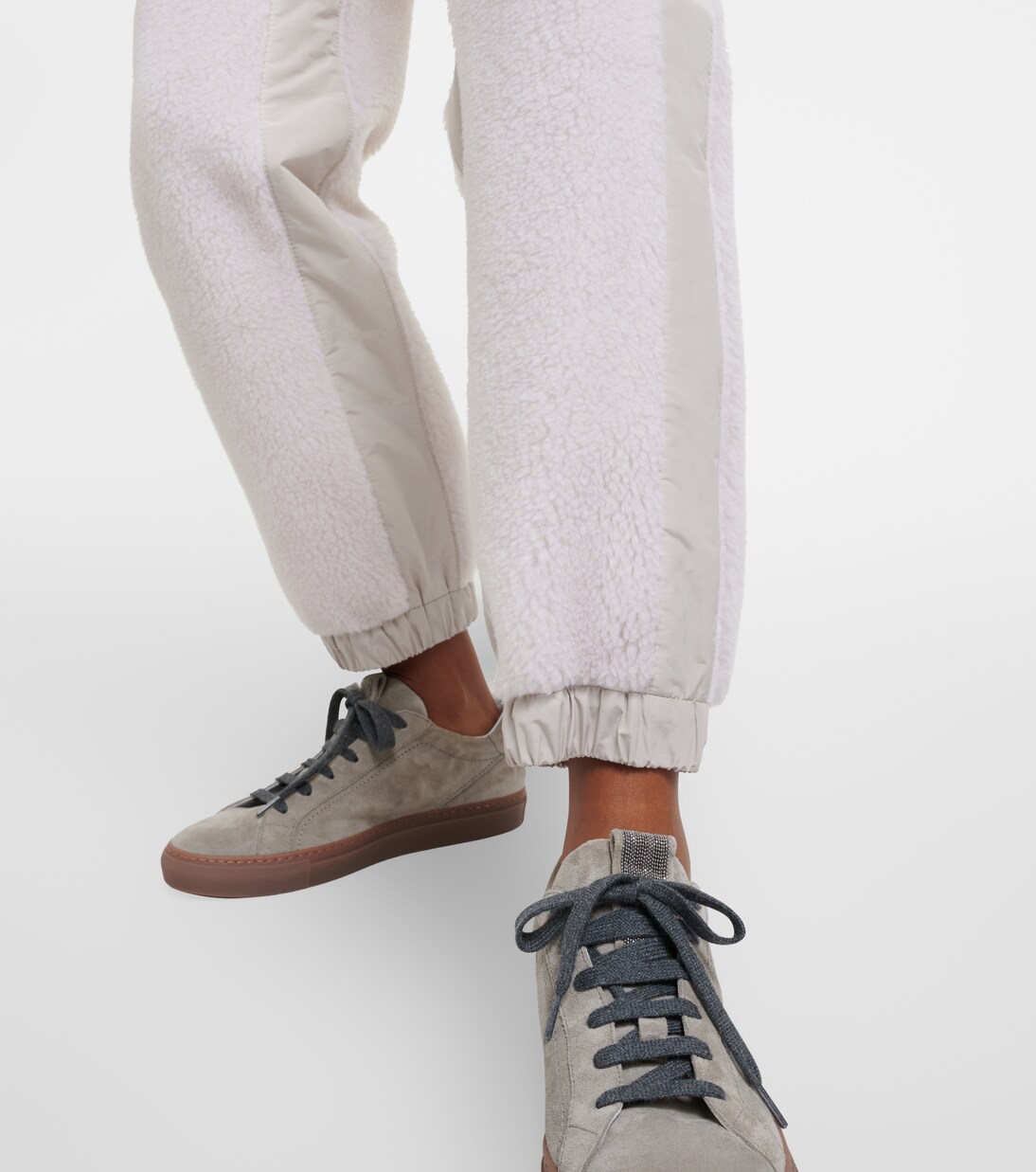 Wool-blend sweatpants in white - Brunello Cucinelli | Mytheresa