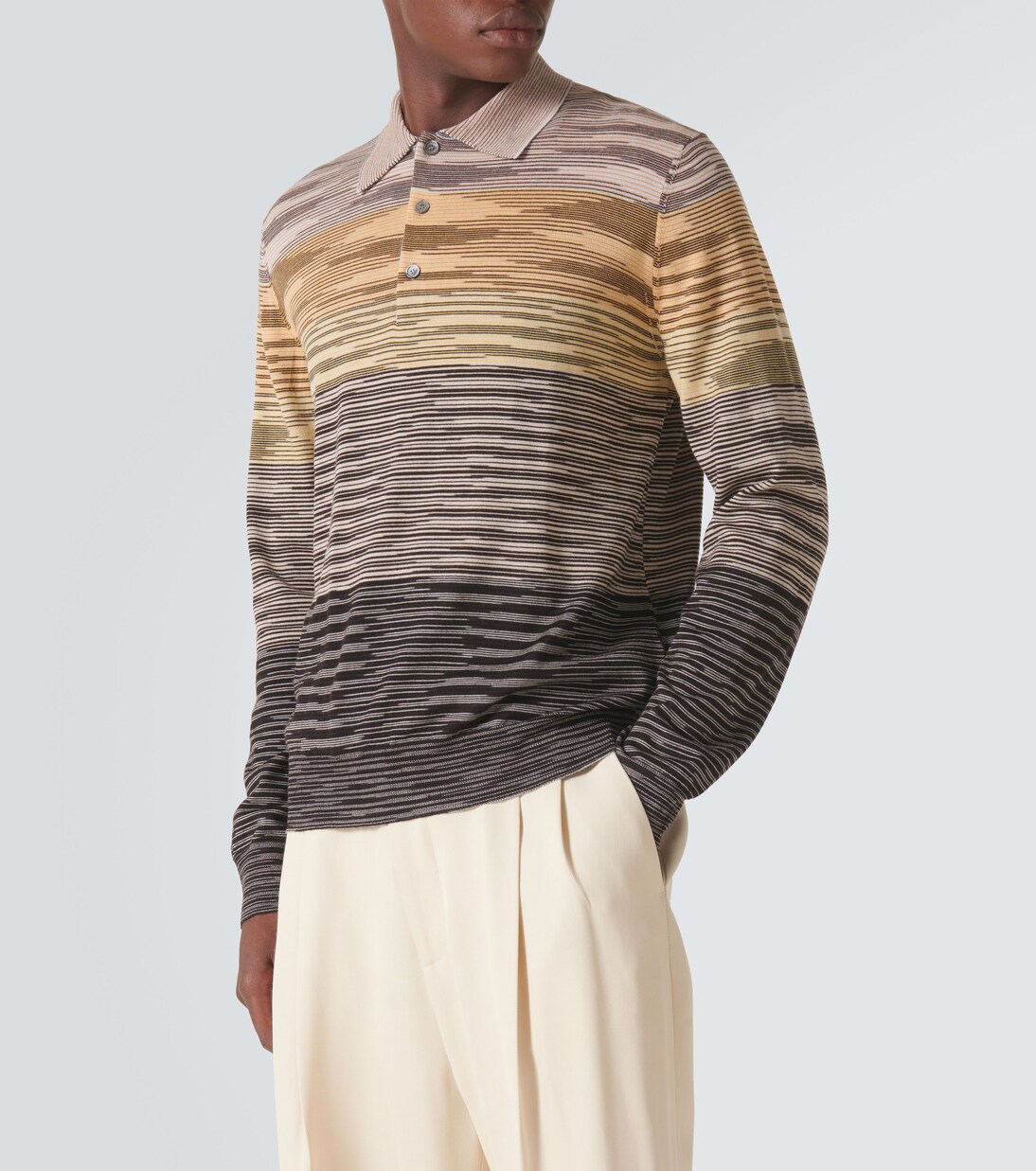 Striped wool polo sweater in multicoloured - Missoni | Mytheresa