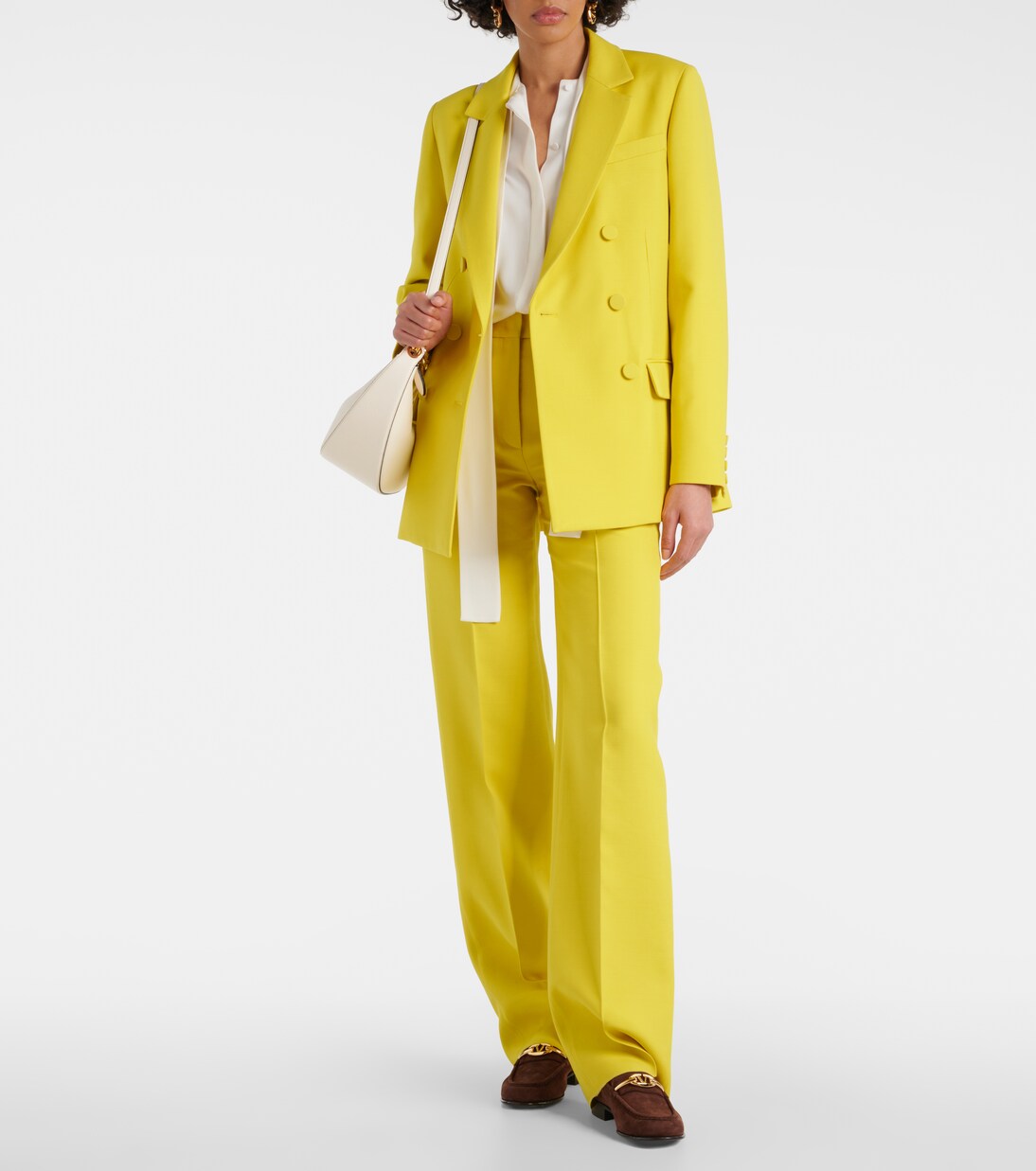 VLogo Gate suede loafers in brown - Valentino Garavani | Mytheresa