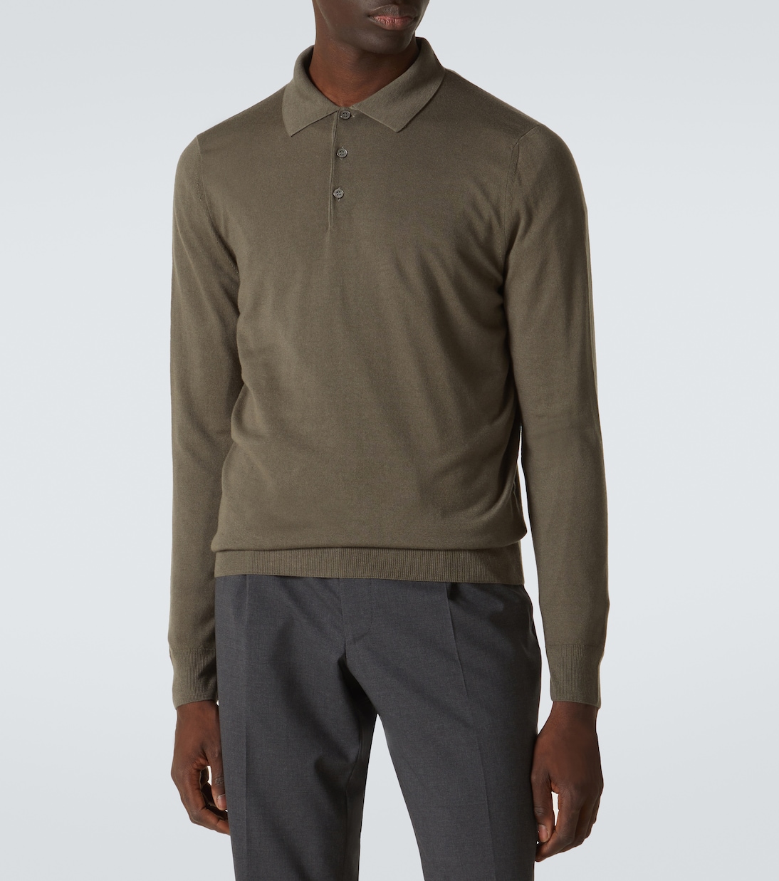 Cashmere polo sweater in black - Canali | Mytheresa