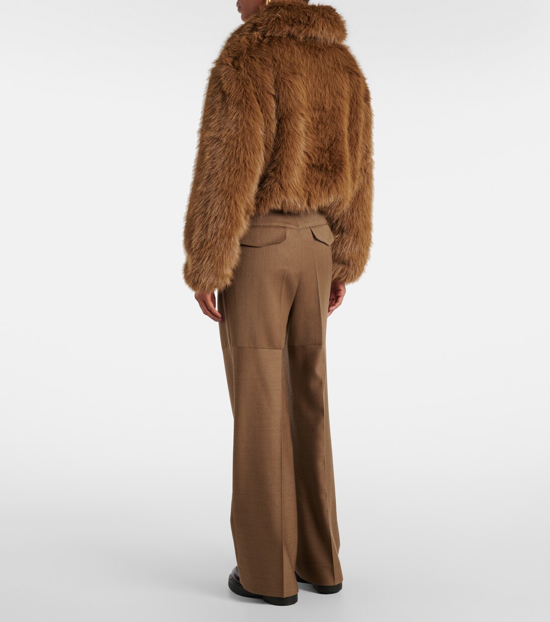 Hope faux fur jacket in brown - The Frankie Shop | Mytheresa