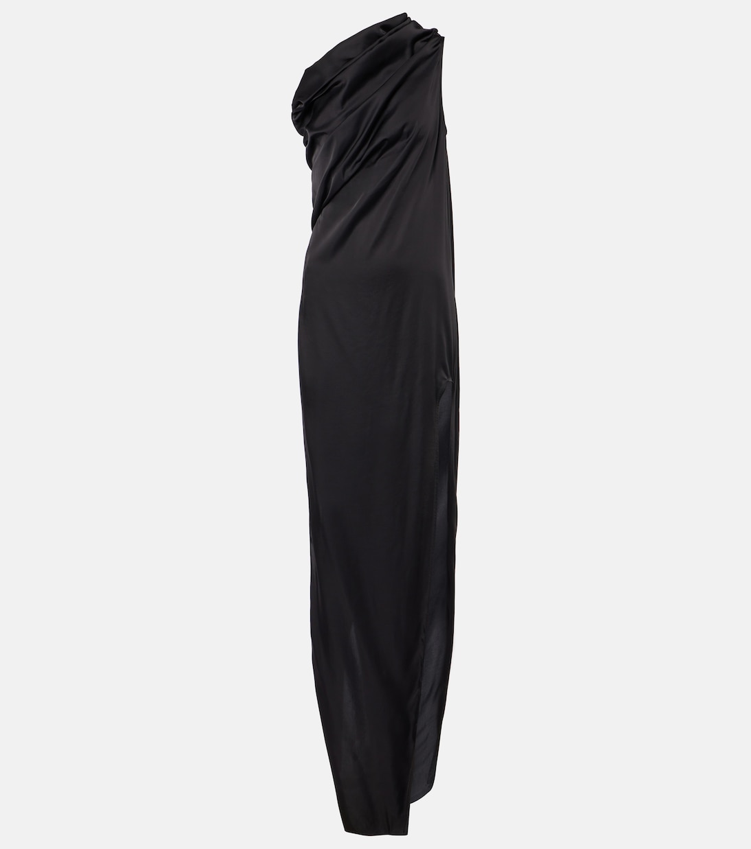 Robe longue Athena asymétrique en noir – Rick Owens | Mytheresa