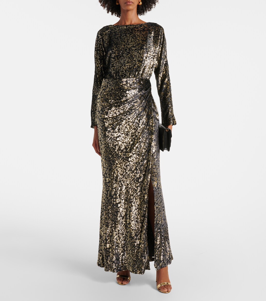 Robe longue Angelique en noir – Simkhai | Mytheresa