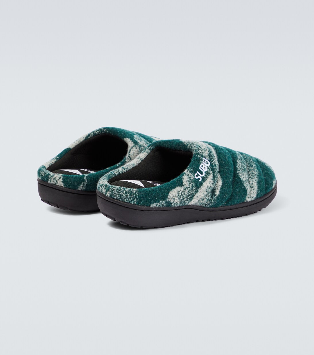 x Subu jacquard wool-blend slippers in green - And Wander | Mytheresa
