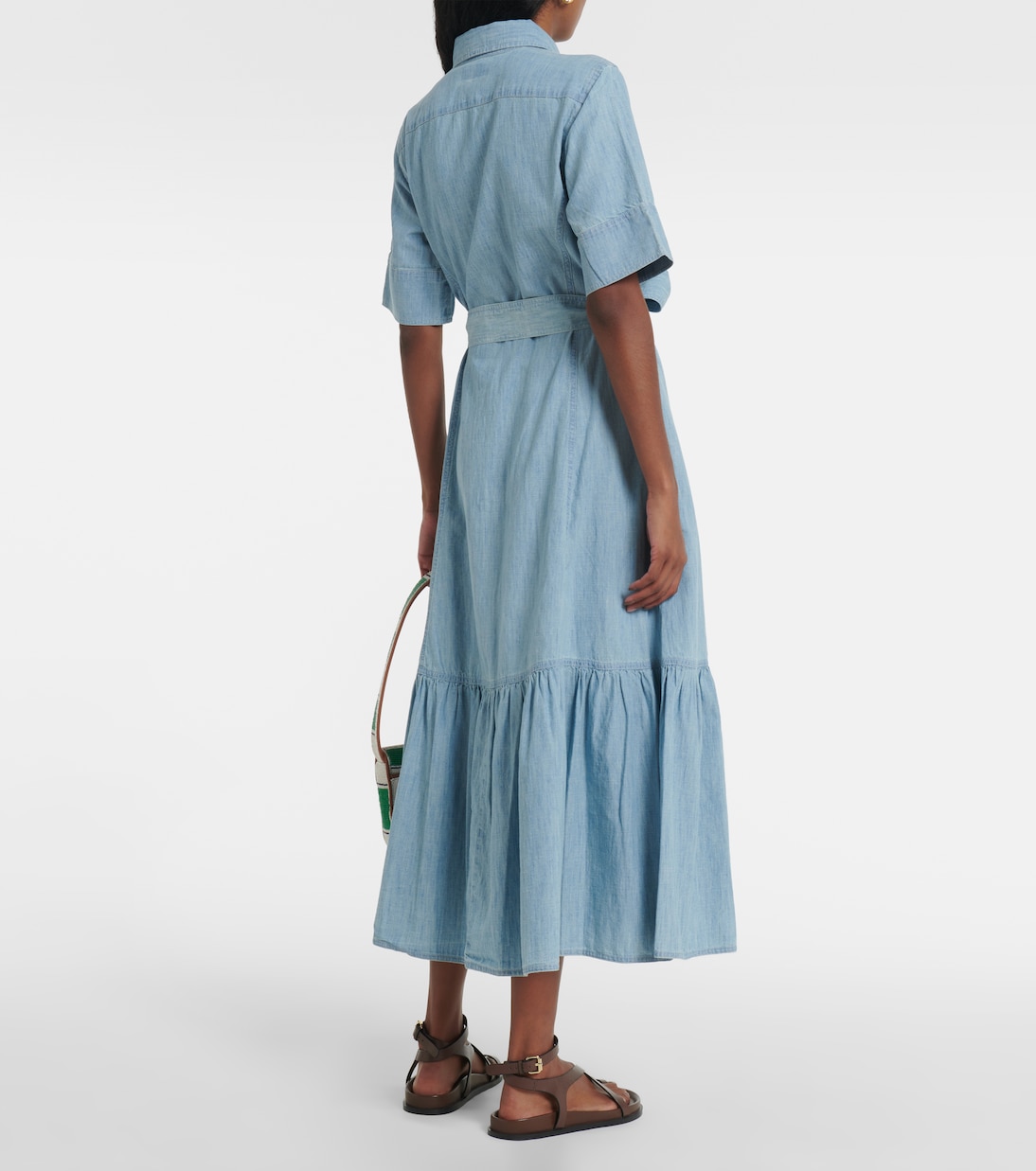 Cotton chambray shirt dress in blue - Polo Ralph Lauren | Mytheresa