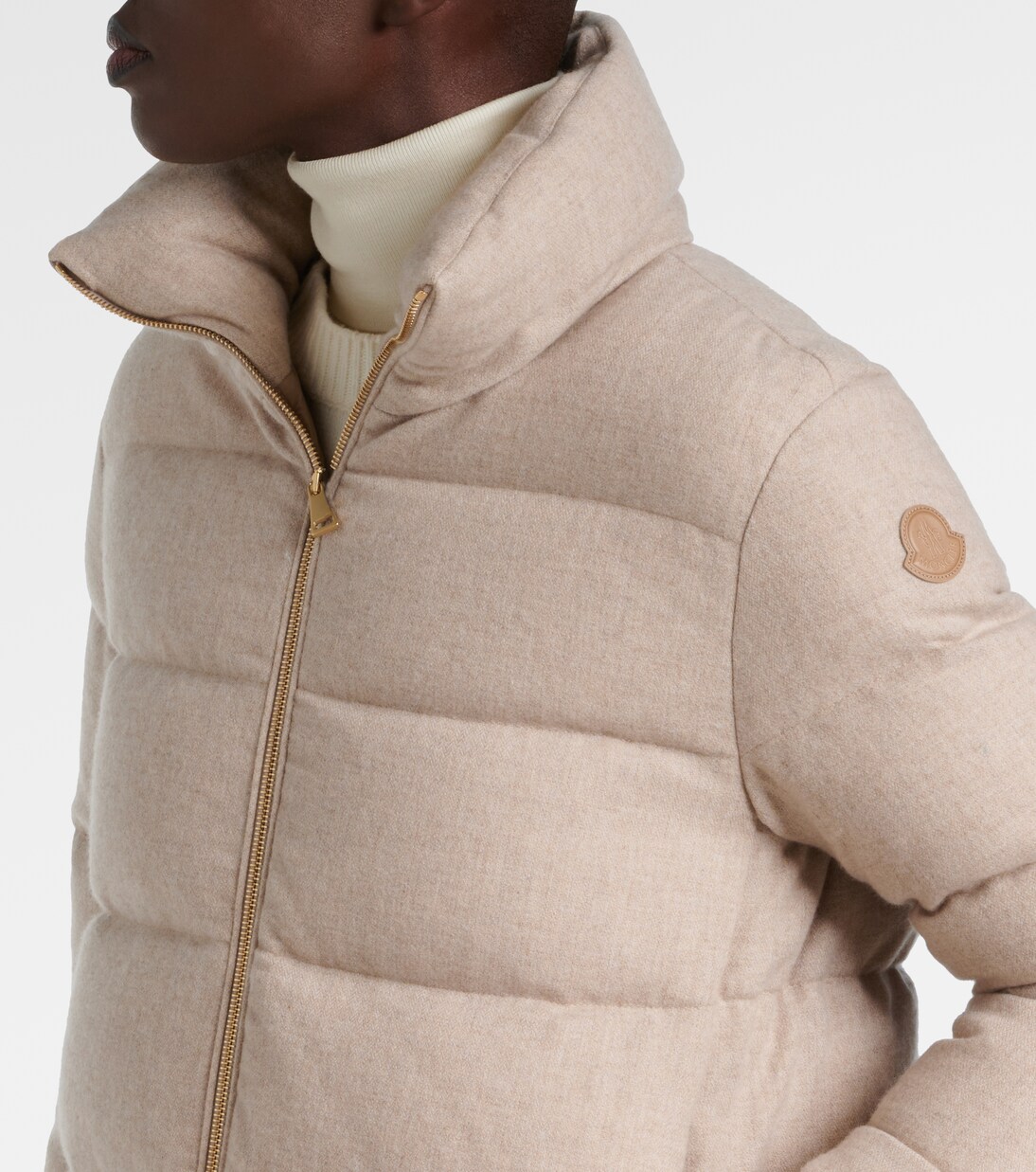 Bonaguil wool and cashmere down jacket in beige - Moncler | Mytheresa