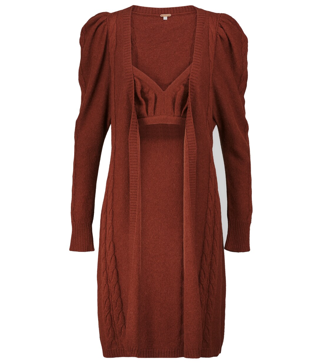 Speculation cardigan and bralette set in red - Johanna Ortiz | Mytheresa