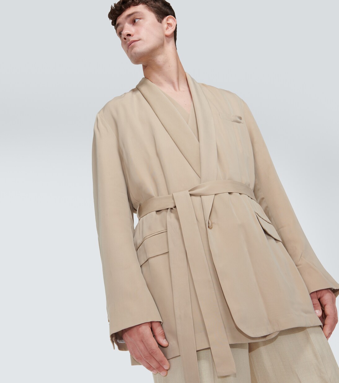 Wrap blazer in beige - King Tuckfield | Mytheresa