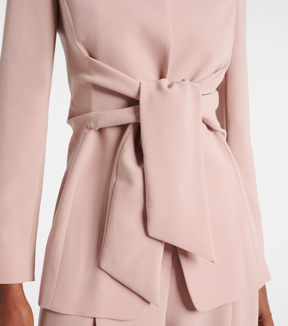 Seggio belted cady blazer in beige - Max Mara | Mytheresa