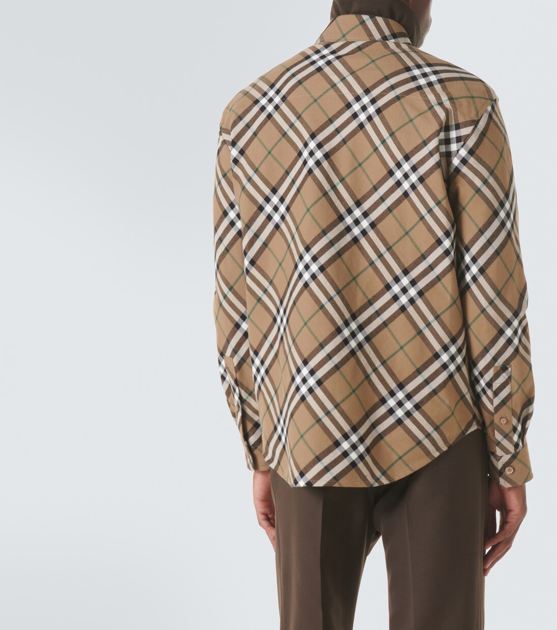 Burberry Check cotton shirt in beige - Burberry | Mytheresa