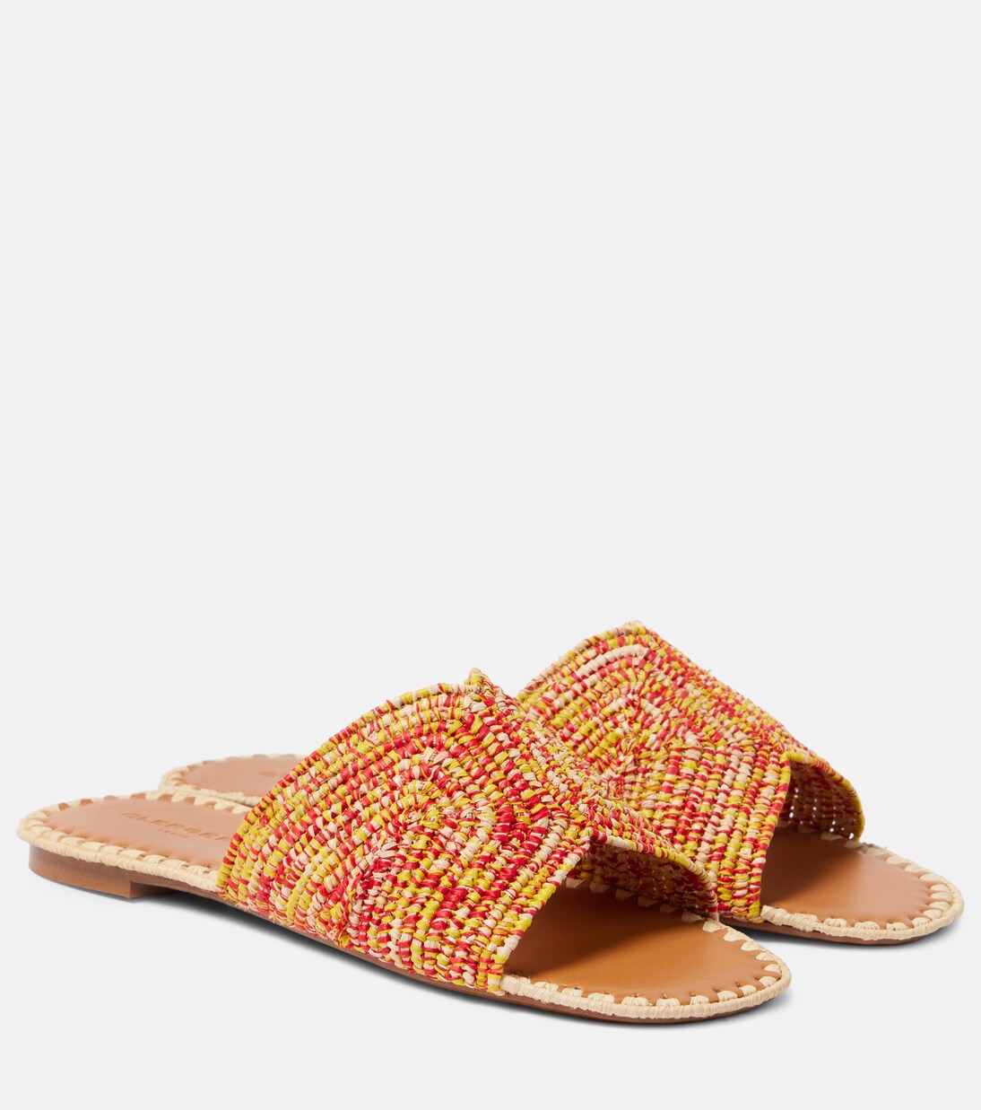 Ineni raffia slides in multicoloured - Clergerie | Mytheresa