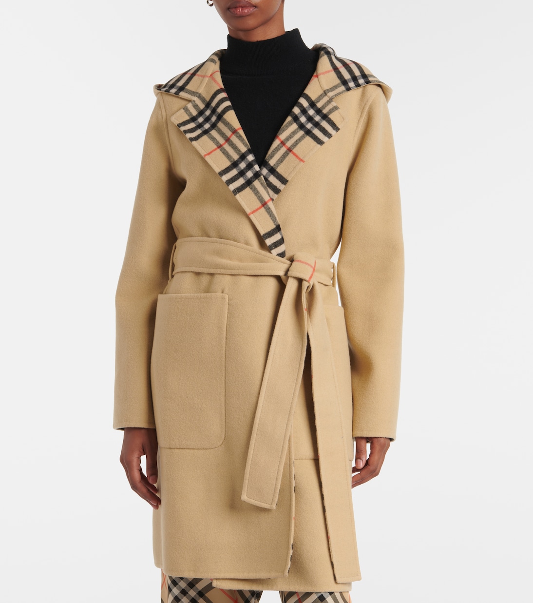 Burberry Check reversible wool coat in beige - Burberry | Mytheresa
