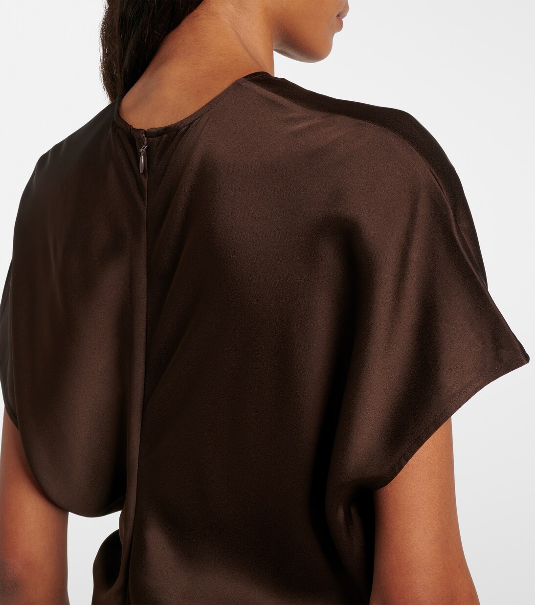 Slouch draped maxi dress in brown - Toteme | Mytheresa