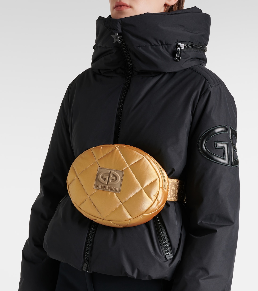 French quilted belt bag in gold - Goldbergh | Mytheresa