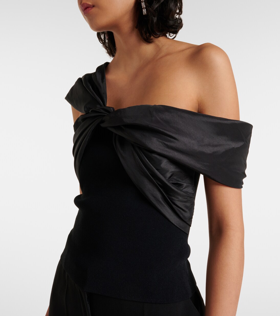 Celiana taffeta top in black - Simkhai | Mytheresa